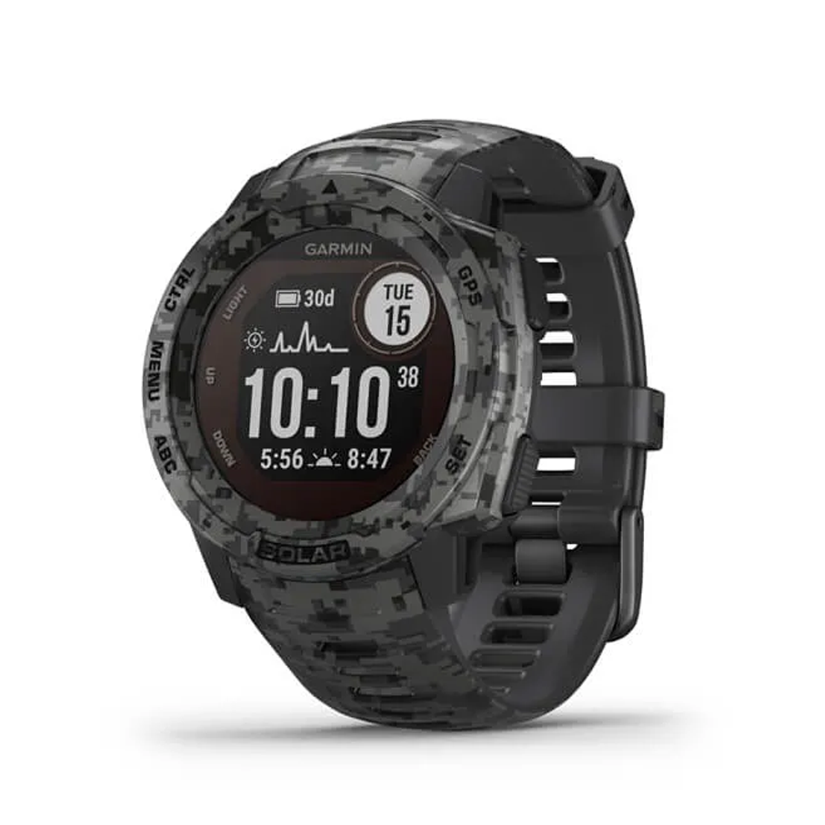 Garmin Monitor Cardiaco De Pulso Com Gps Instinct Solar Camuflado Grafite