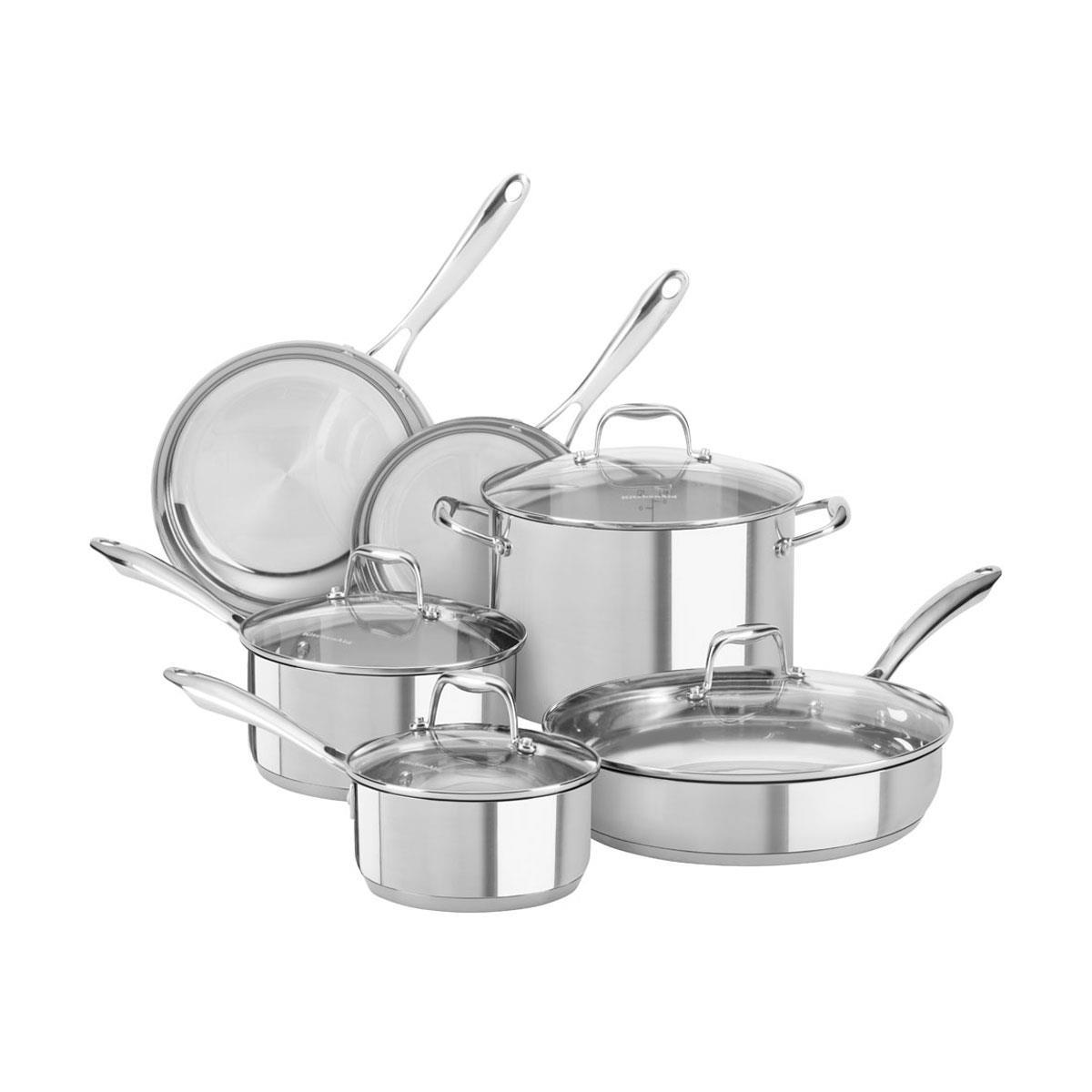 Jogo de Panelas KitchenAid Inox com 6 peças KI604ARONA