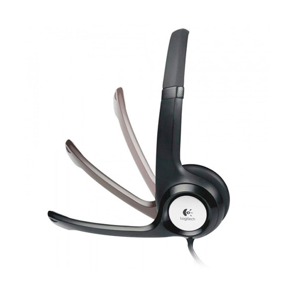 Fone de Ouvido Headset Logitech Comfort H390 USB Preto 981-000014