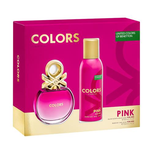 Coffret Benetton Colors Pink Feminino - Eau de Toilette 80 ml ...