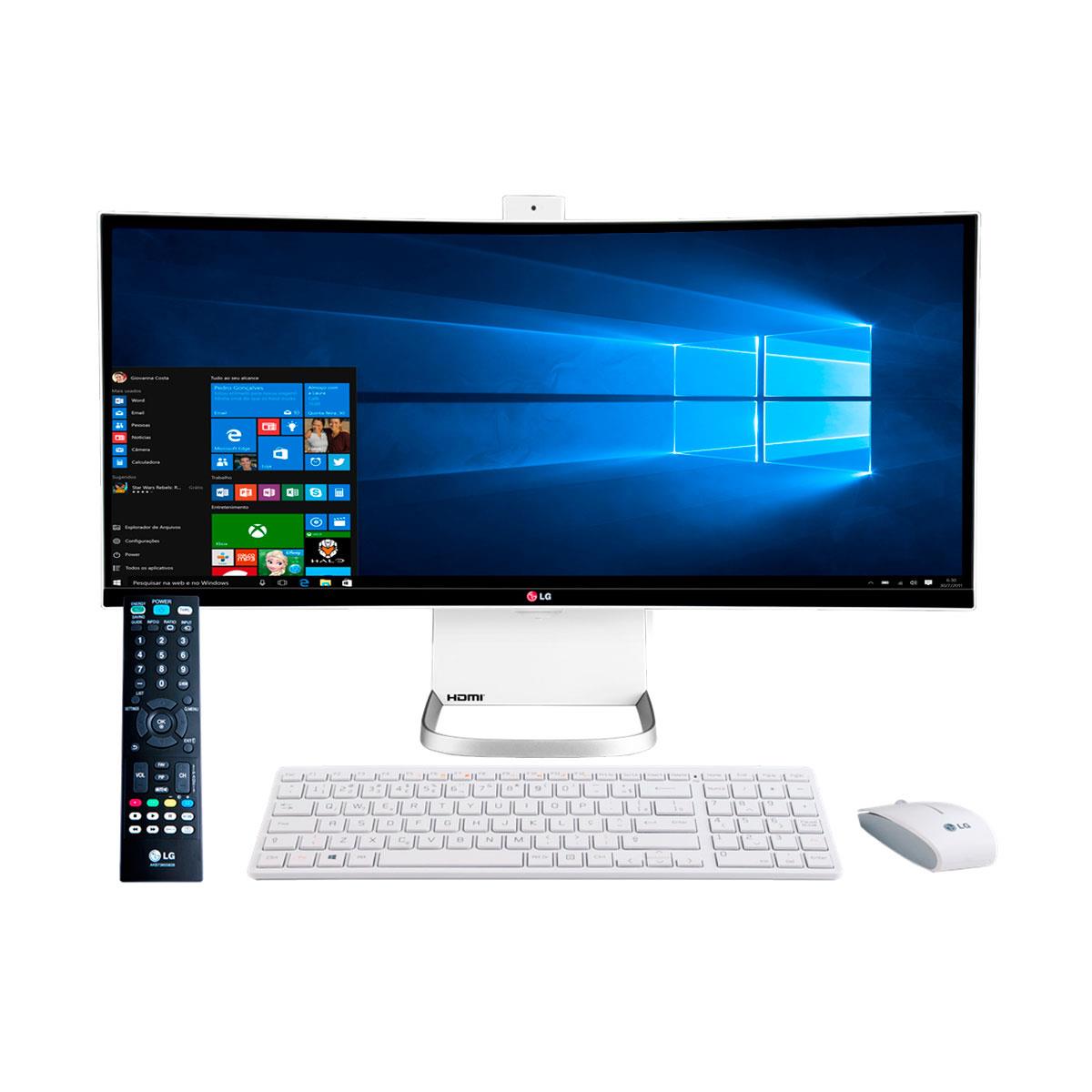 Computador All in One LG Tela Curva 29", 8GB, 1TB, Windows 10, Intel Core i7 e TV 29V950-G ...