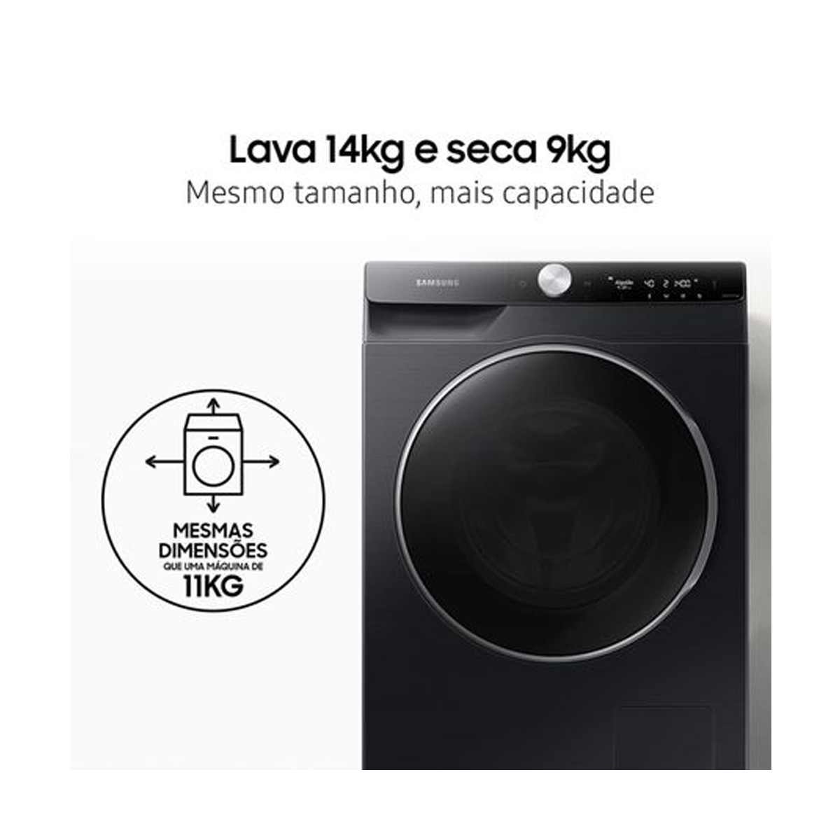 Samsung Lava E Seca 14kg Qdrive Black Inox 220v