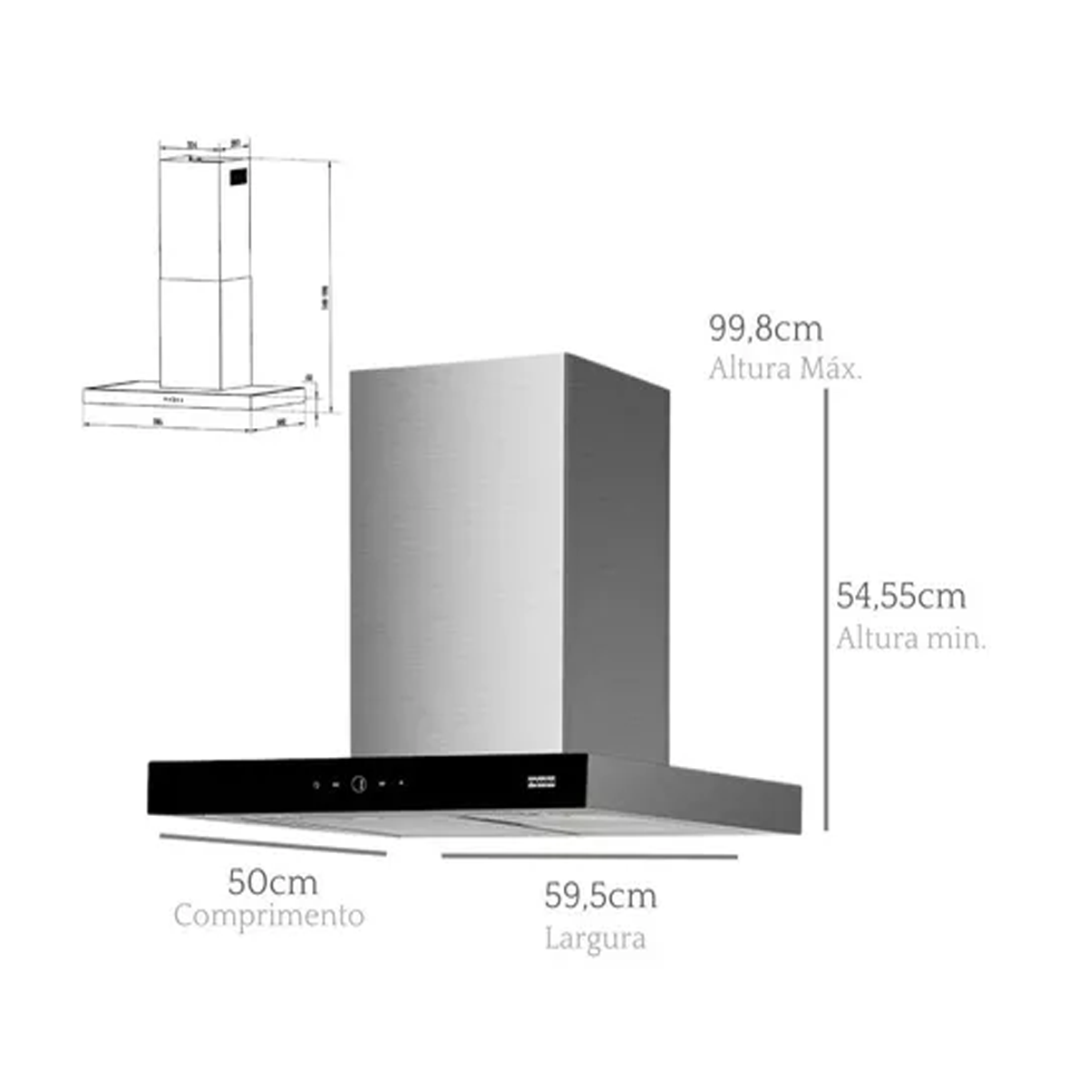 Franke Coifa 60cm Linea Touch Parede 127v