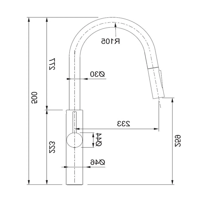 Franke Misturador Monocomando Pescara XL 500 Pull Out Fosco Gourmet