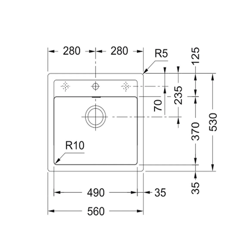 Franke Cuba Sirius Única Sid 610 Carbon Black Tectonite Prática