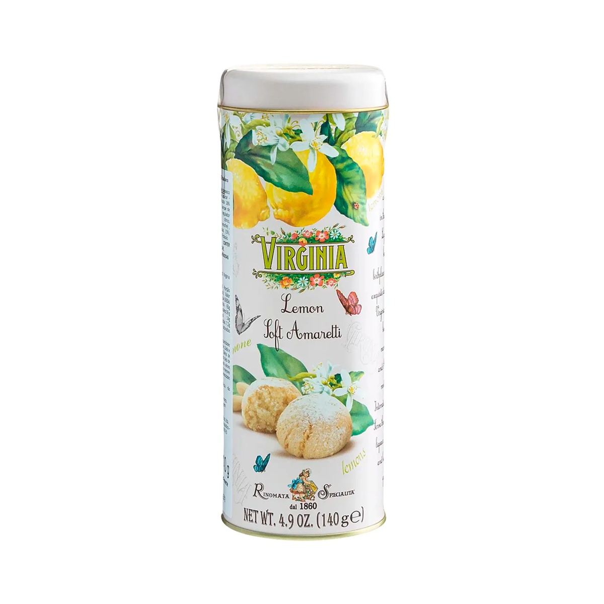 Amaretti Virginia Biscoito Macio De Limão Lata 140g