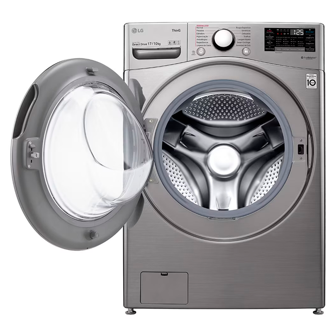 LG Lava e Seca 17kg Smart Aço Escovado - 127V