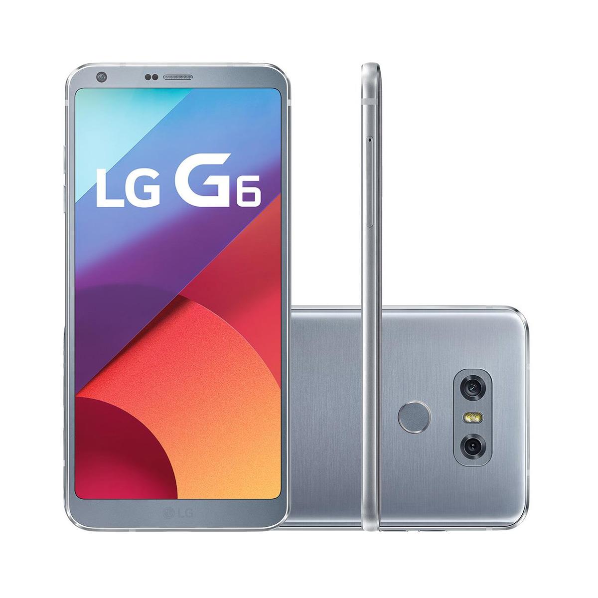 Smartphone LG G6 com tela de 5.7", 4GB, 32GB, Câmera 13MP + Frontal 5MP e Android 7.0