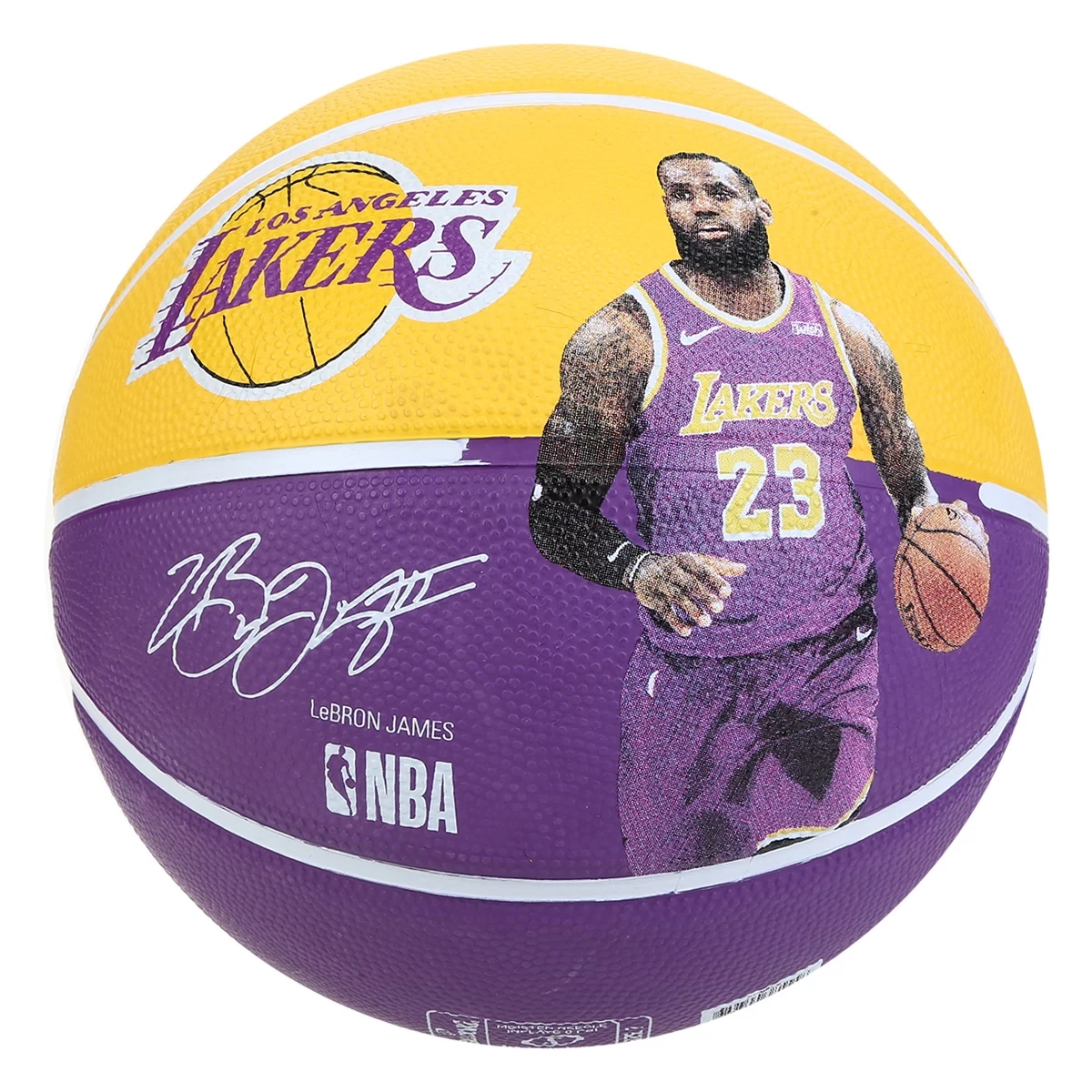 Bola de Basquete Spalding NBA Lebron James Roxo e Amarelo - Bola de ...