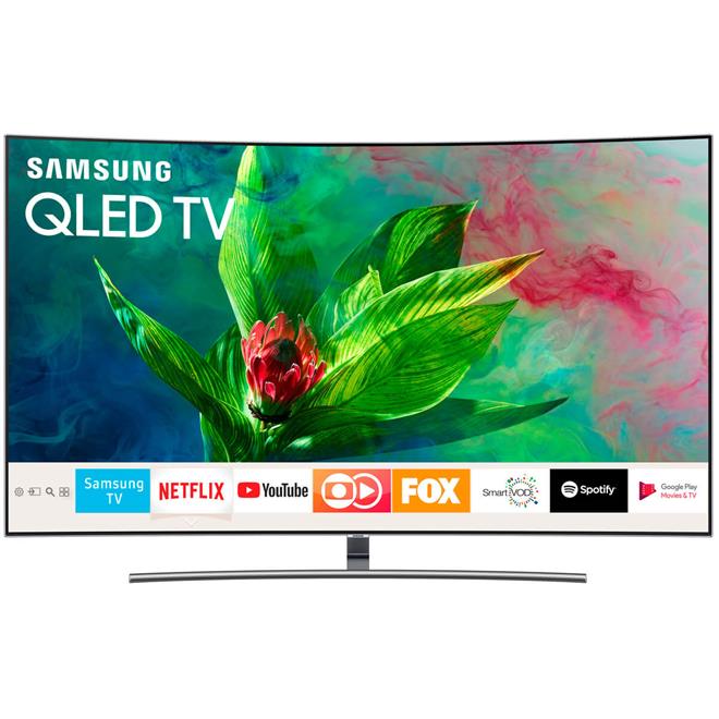 Smart TV QLED 4K UHD Curva 65" Samsung 2018 Q8CN Única Conexão ...