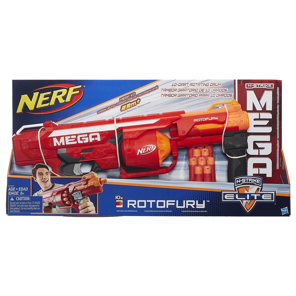 Lança Dardos Nerf - N Strike Mega Rotofury