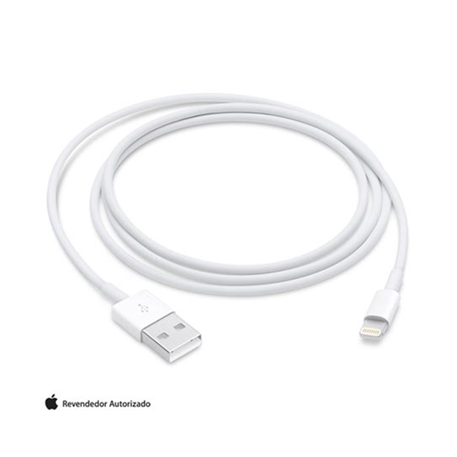 Cabo Lightning USB com 1 Metro para iPhone, iPad, Mac e iPod Branco ...