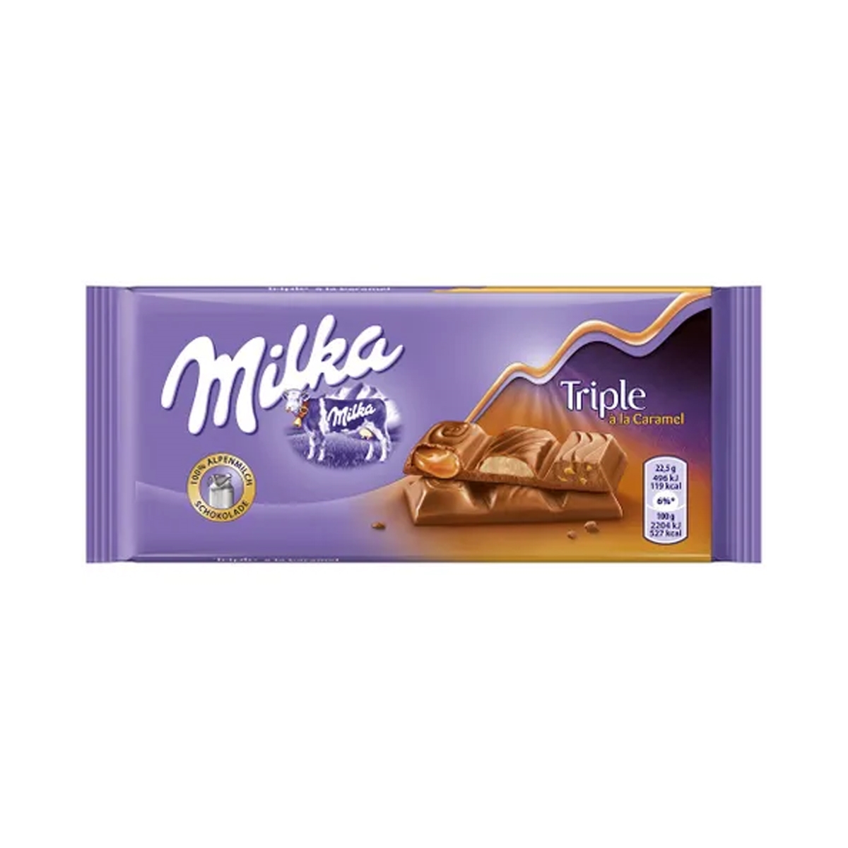 Milka Triple Chocolate Ao Leite c/ Recheio De Cacau 90G
