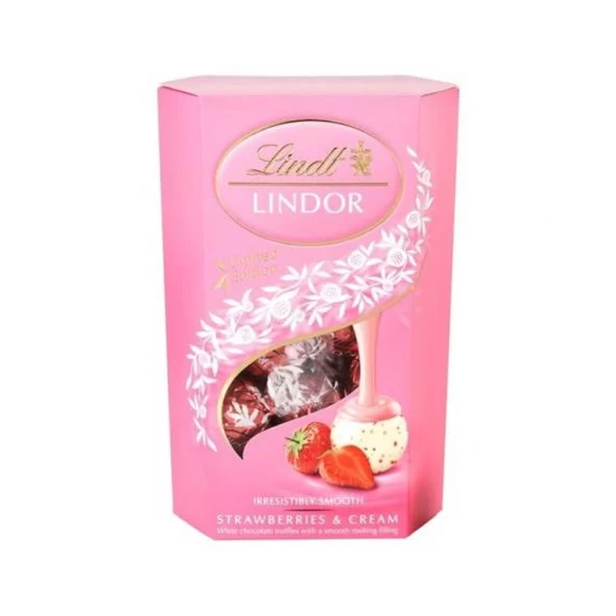 Chocolate recheado lindt lindor strawberries cream - 200g - Milka
