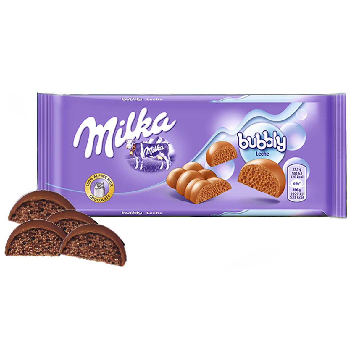 Chocolate ao Leite Milka Bubbly 90g