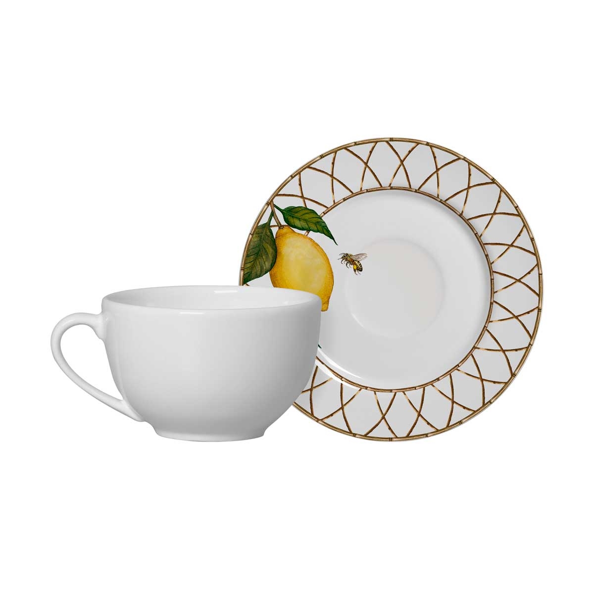 Xícara de Chá Alleanza by Miami Collection Siciliano com Pires - Xícara ...