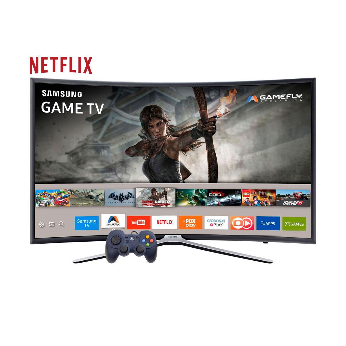 Smart TV Tela Curva LED Full HD Samsung K6500A Game TV com Wi-Fi, USB e ...