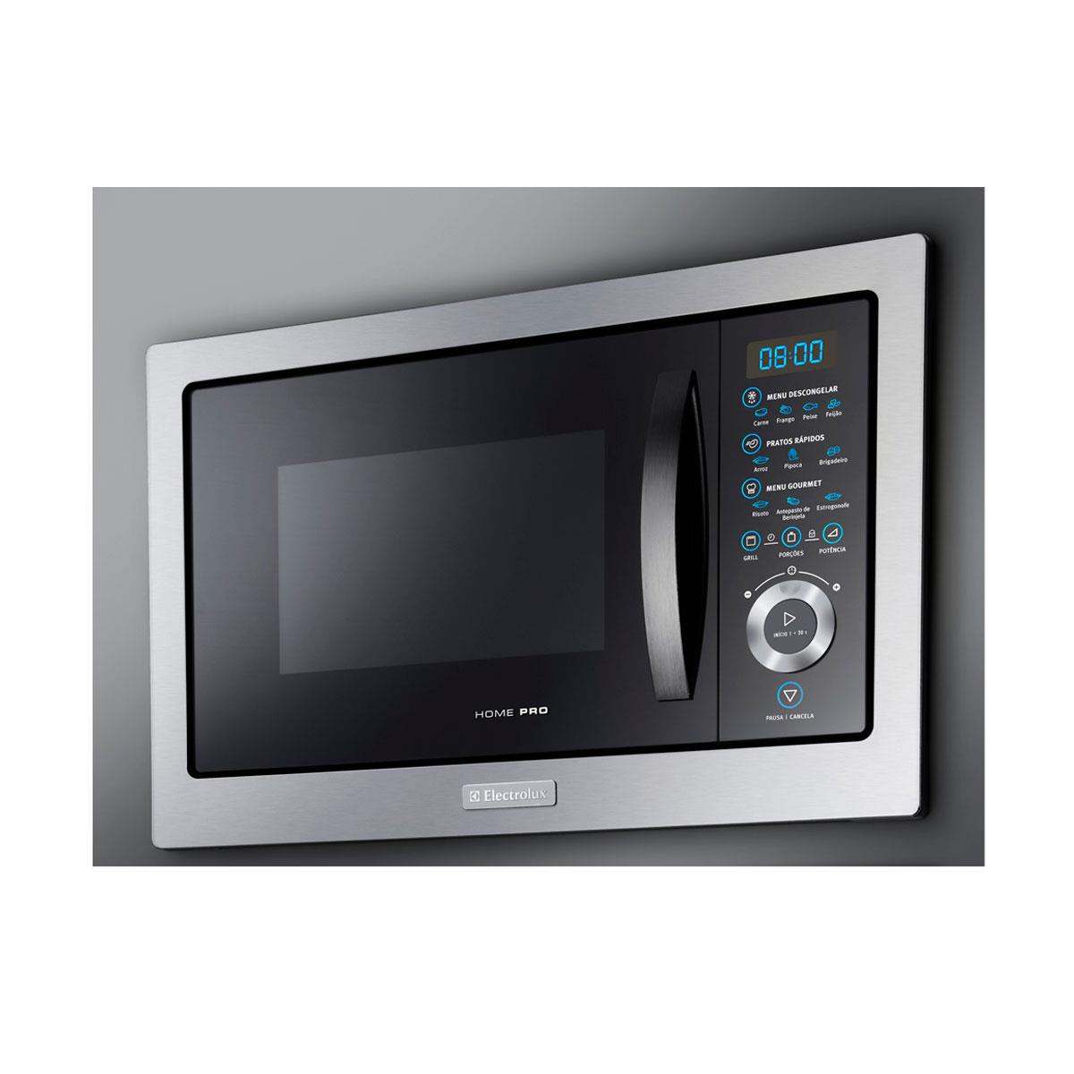 Micro-ondas de Embutir Electrolux MB38X Inox 28 litros Grill e Painel ...