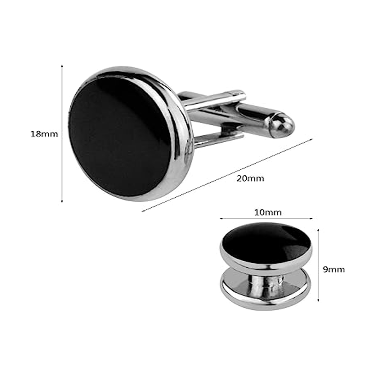 Montblanc Conjunto De Abotoaduras Com Parafusos Ônix