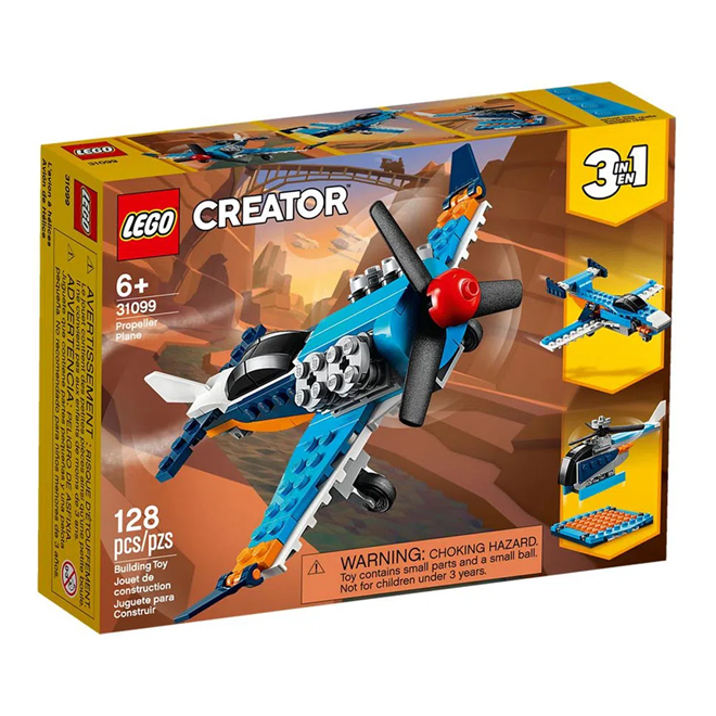 Lego Aviao De Helice 3 Em 1 - 31099